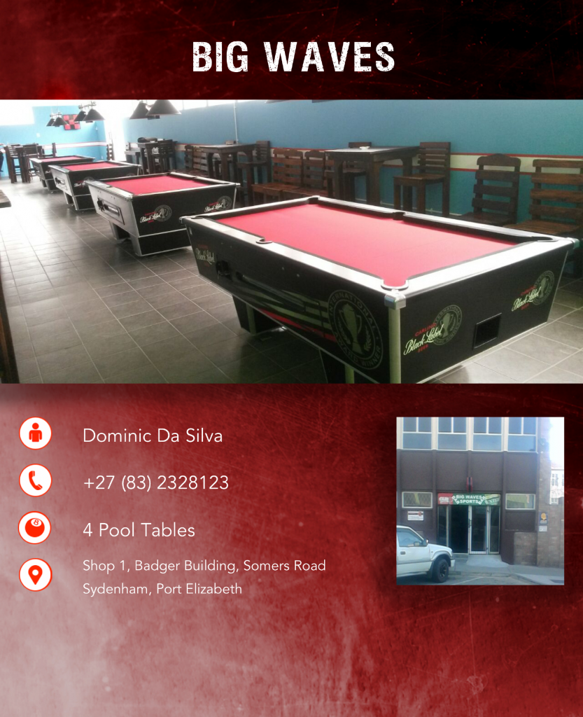 Big Waves Sports Bar ~ Joy Billiards S.A.